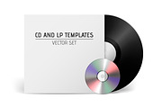 Vector CD and LP templates. | Object Illustrations ~ Creative Market