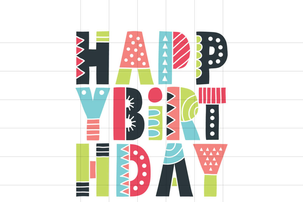 Bold Happy Birthday, an Illustration by Tazi Design