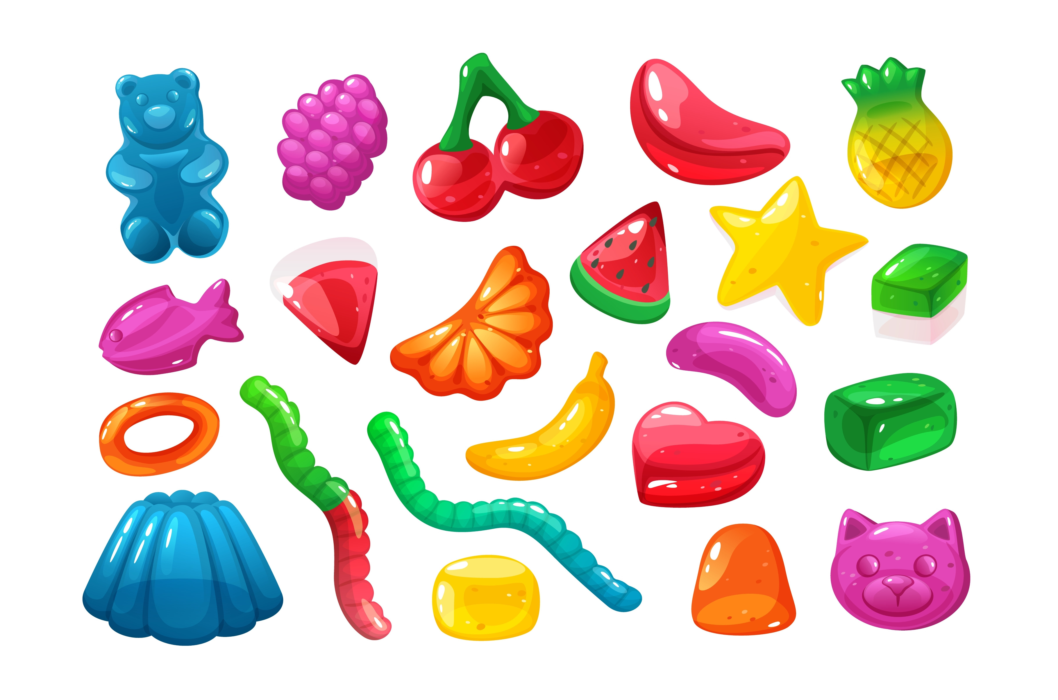 Cartoon sweet jelly. Delicious gummy, a Graphic by winwin.art