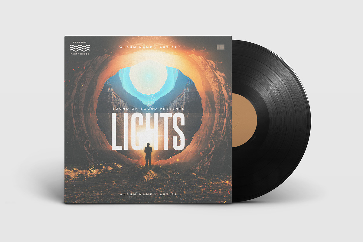 Lights Music Album Cover Art, a Social Media Template by PremadePixels.com