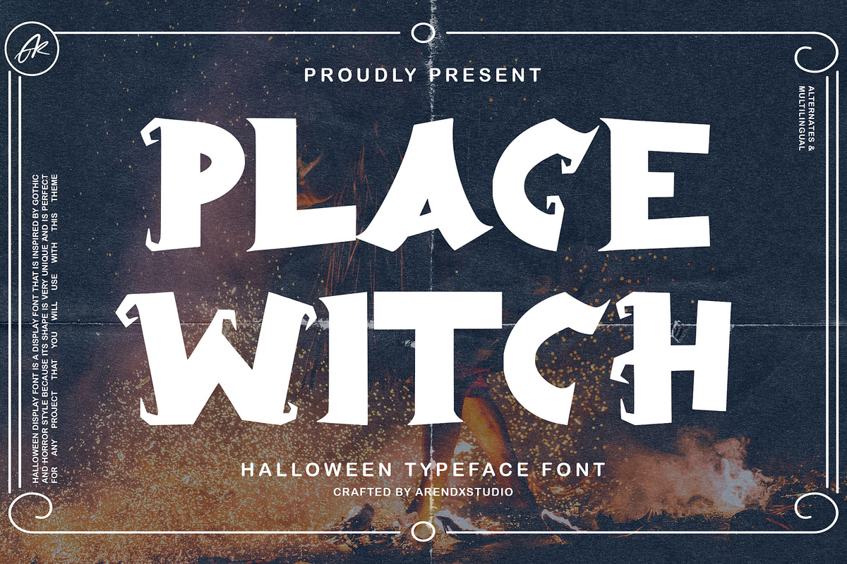 Place Witch - Halloween Display Font, a Font by Arendxstudio