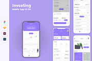Investing Mobile App UI Kit, an UI Kit Template by uicube