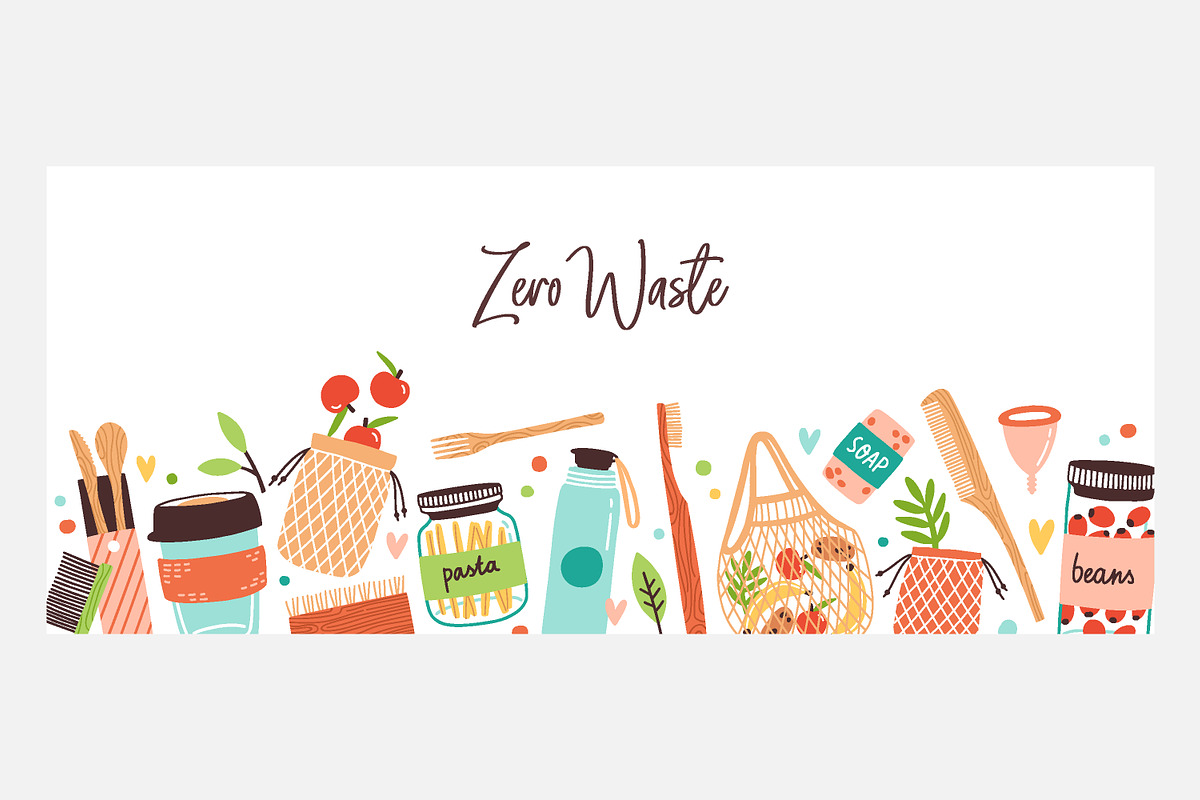 Zero waste background and patterns, a Decorative Illustration by Good ...