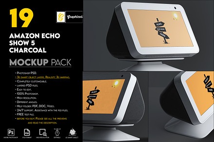 Echo Show UI Menus | Household Mockups ~ Creative Market