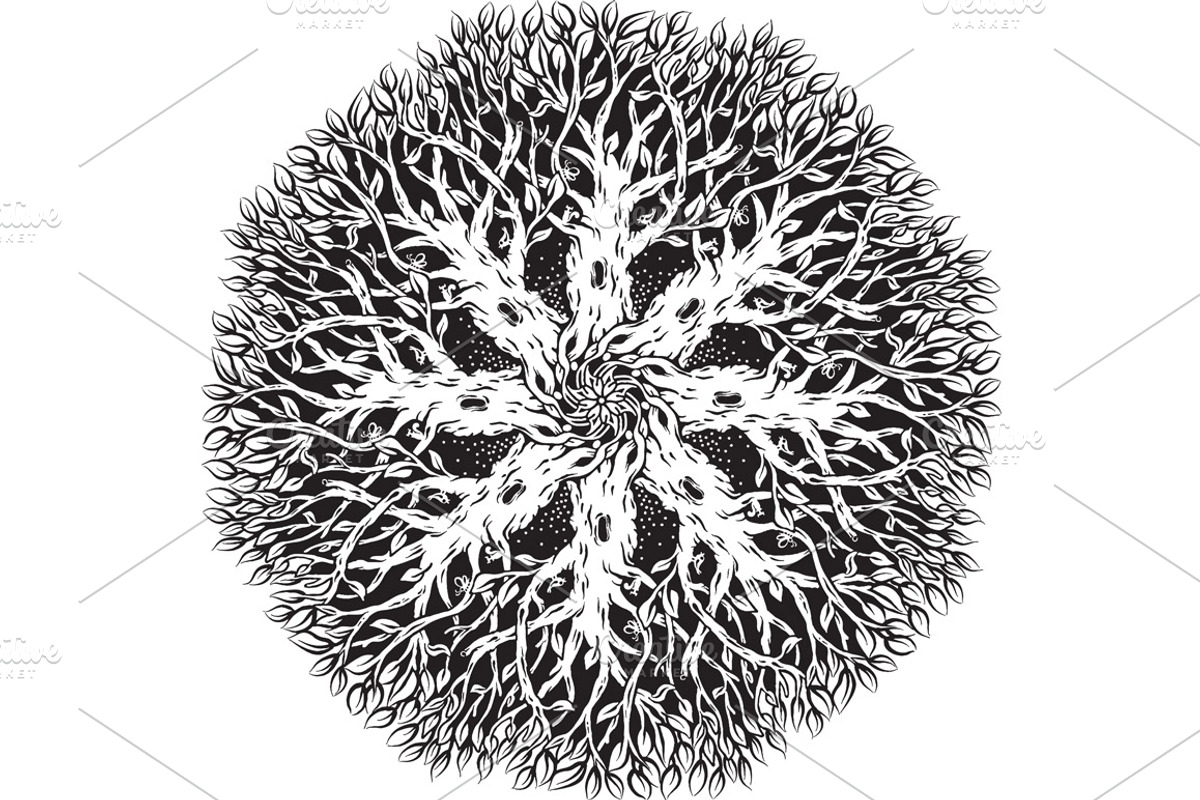 Vector tree pattern, a Decorative Illustration by Bubert Art