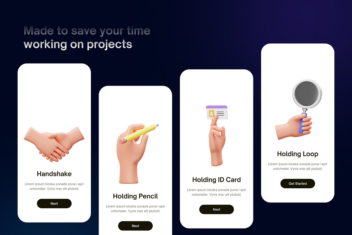Hand Activity 3D Icon, a Characters & Person 3D Model by GoTemp