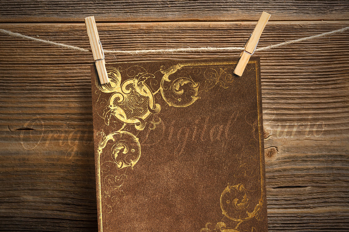 Gilded Book Covers Digital Paper, a Texture Graphic by Digital Curio
