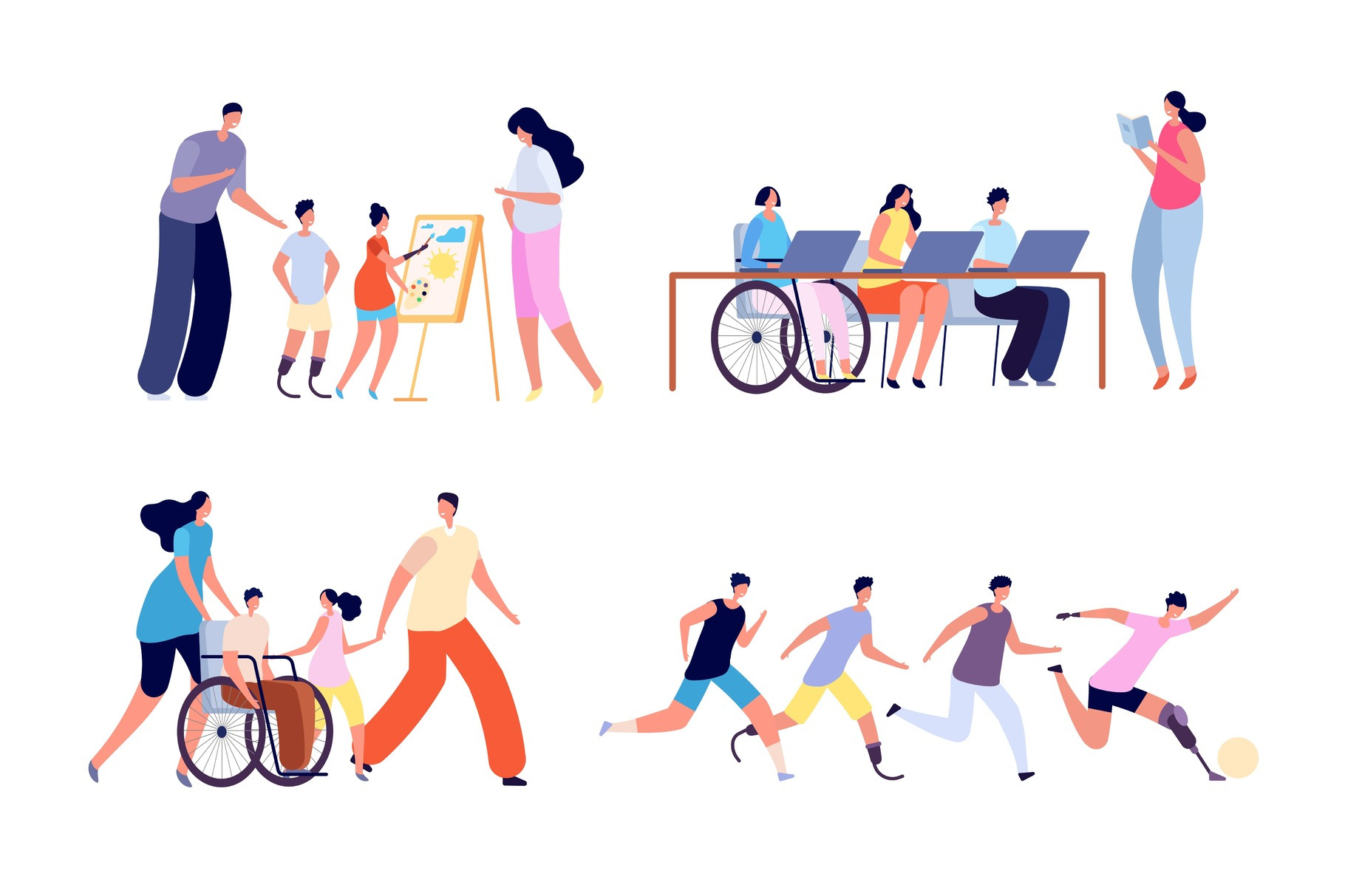 Disabled children. Disability, a Graphic by Valerie Bodnar