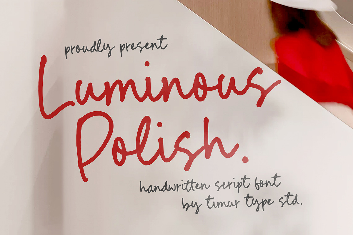 Luminous Polish Font, a Script Font by Timurtype