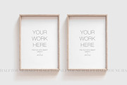 Mockup set of 2 Frames,Frames Mockup, a Graphic by HALFTOUNE