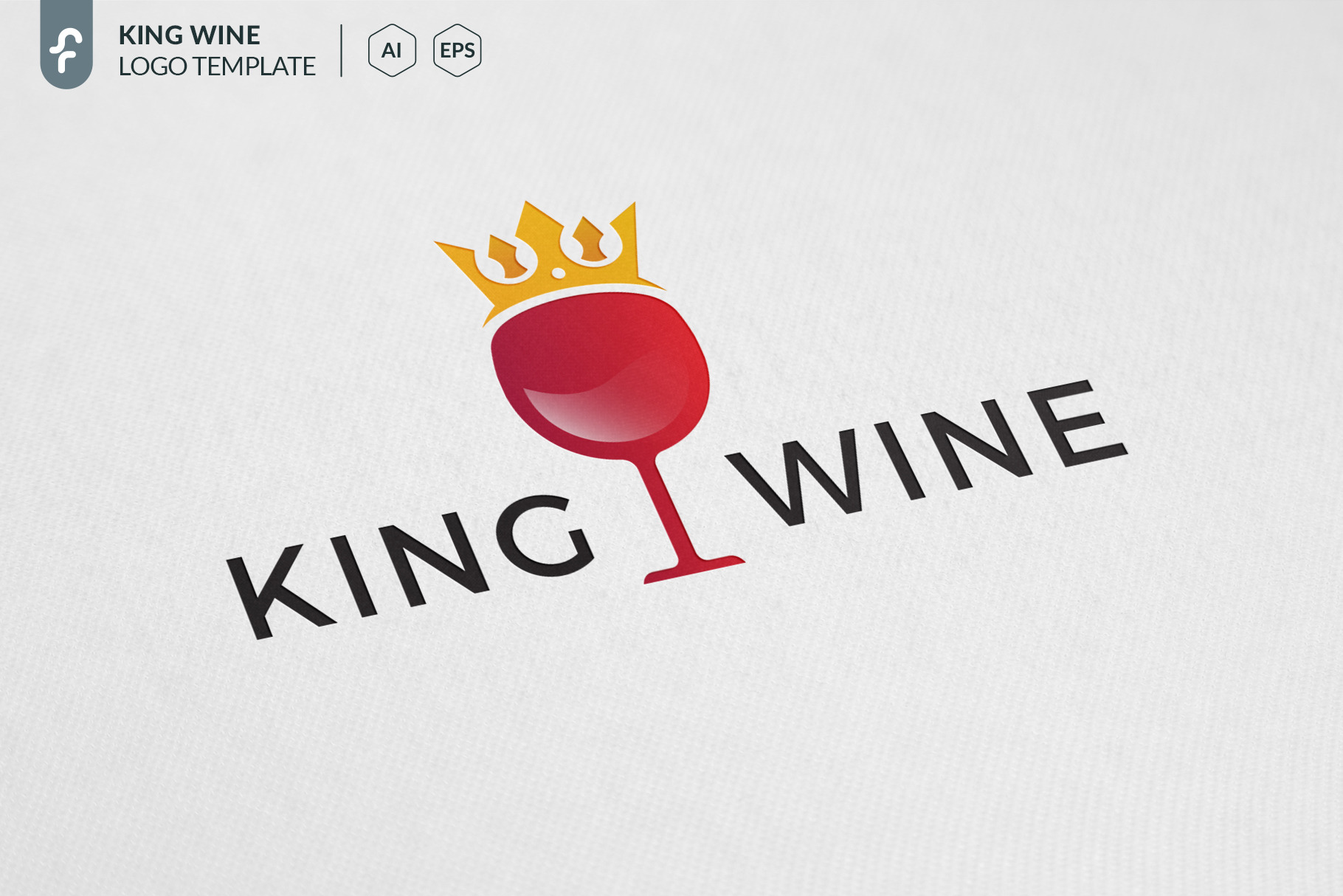 King Wine Logo, a Branding & Logo Template by ft.studio