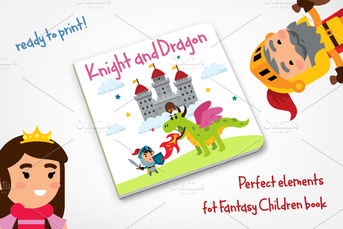 Fantasy Fairy Tale Clipart kit II, an Education Illustration by Manudesign
