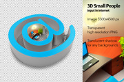 3D Small People - Input in Internet, a Person Illustration by Anatoly ...