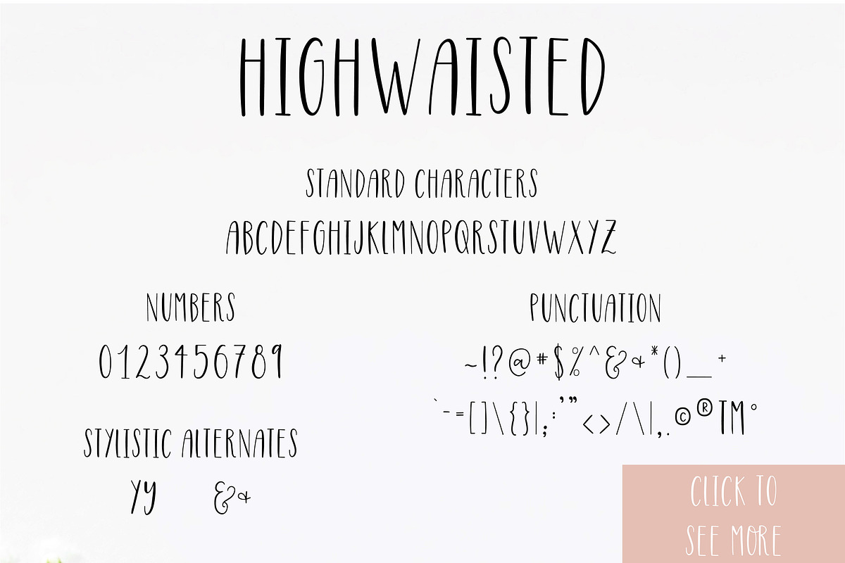 Highwaisted Skinny Caps Font, a Sans Serif Font by Jordyn Alison Designs