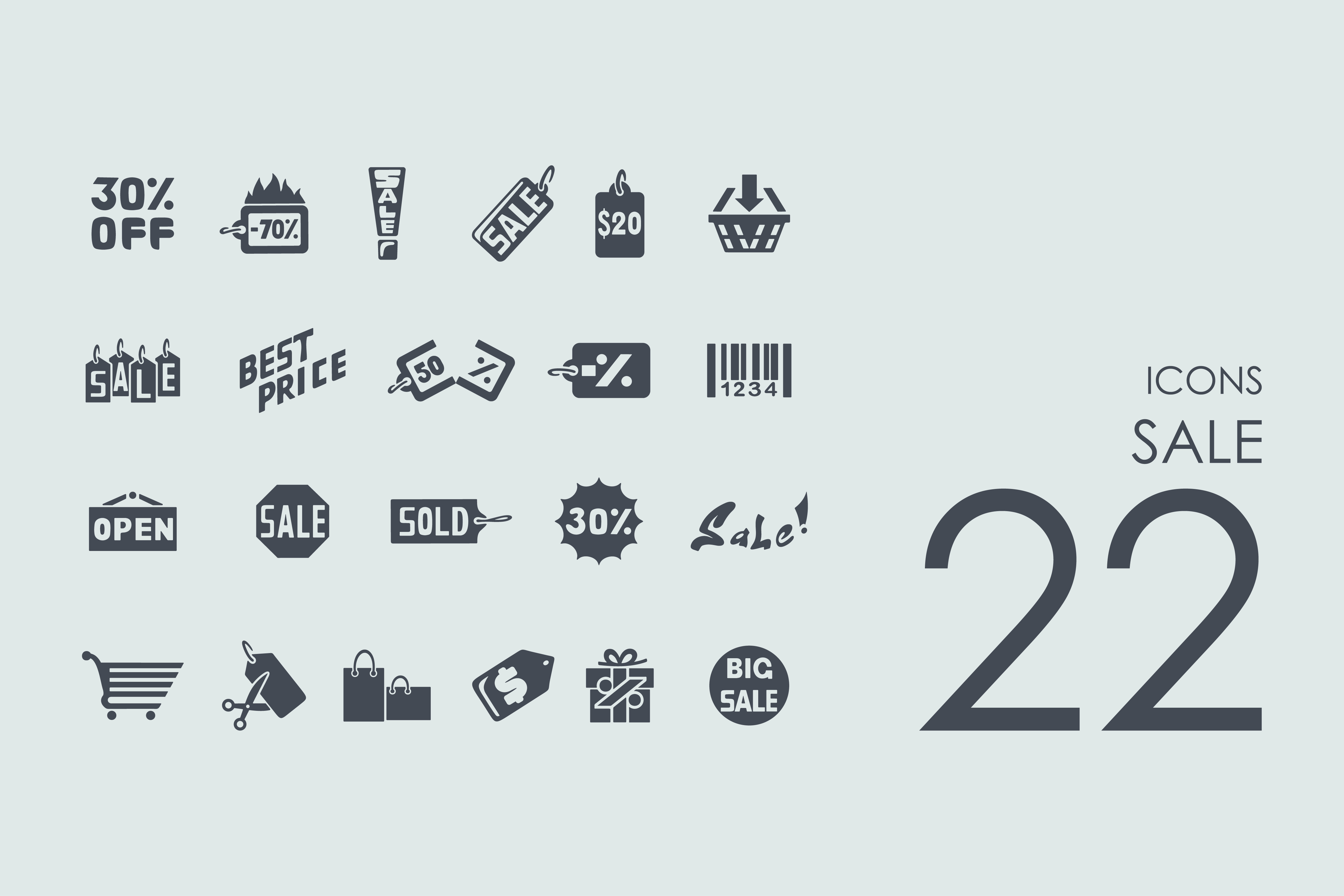 22 sale icons, an Icon by Palau