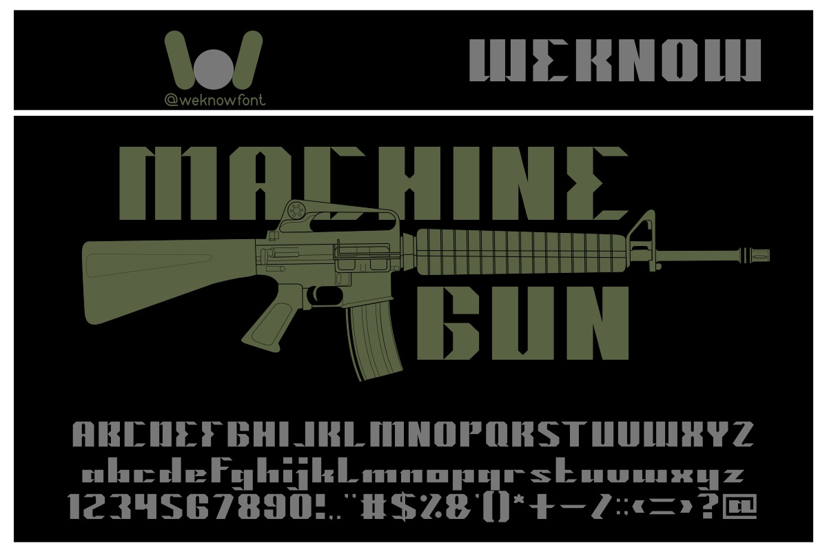 machine gun font