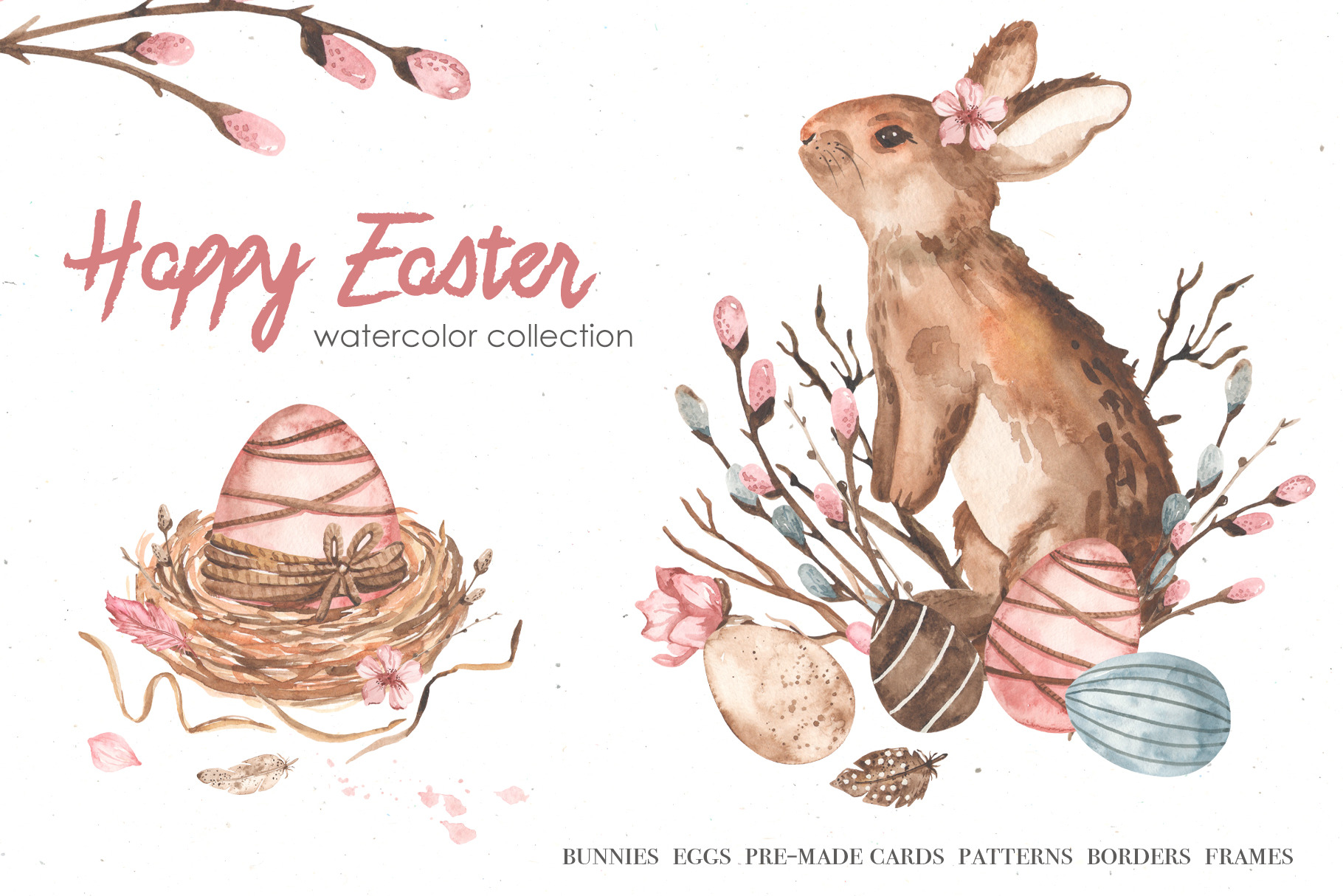 Happy Easter watercolor