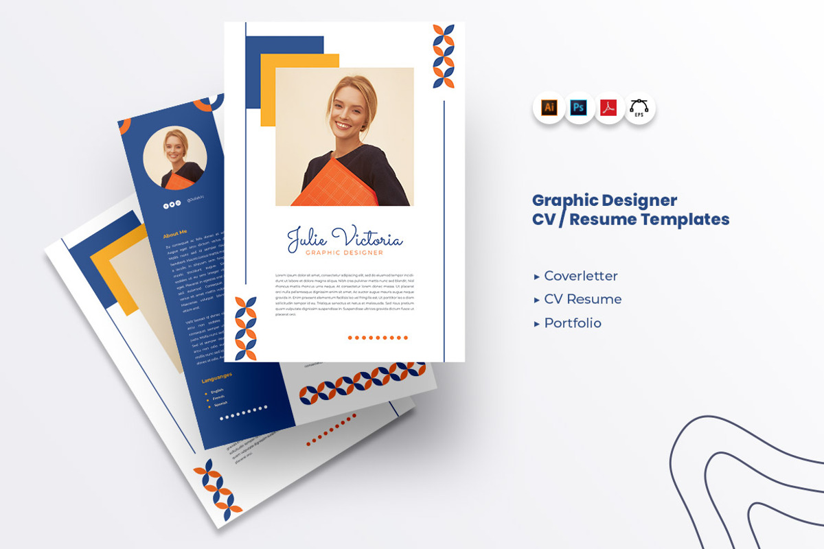 Graphic Designer CV Resume, a Resume Template by Rahardi Creative