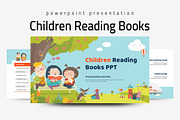 Children Reading Books PPT Template