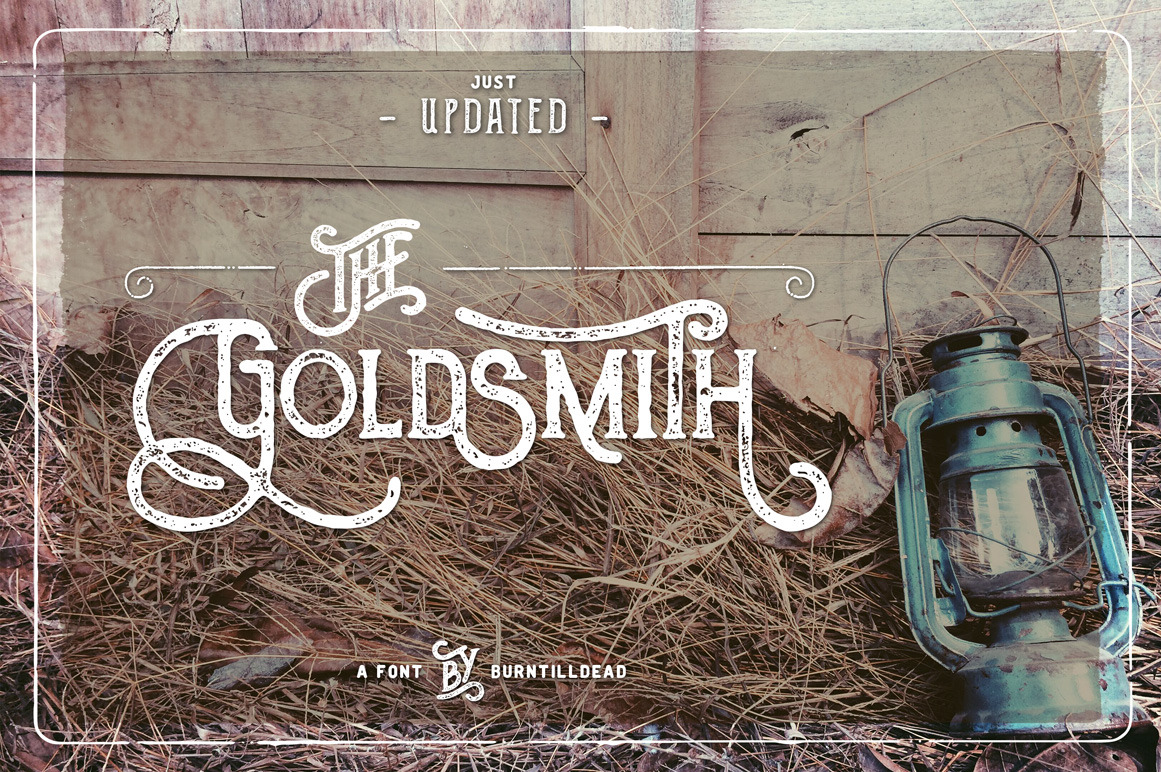The Goldsmith, a Serif Font by Burntilldead