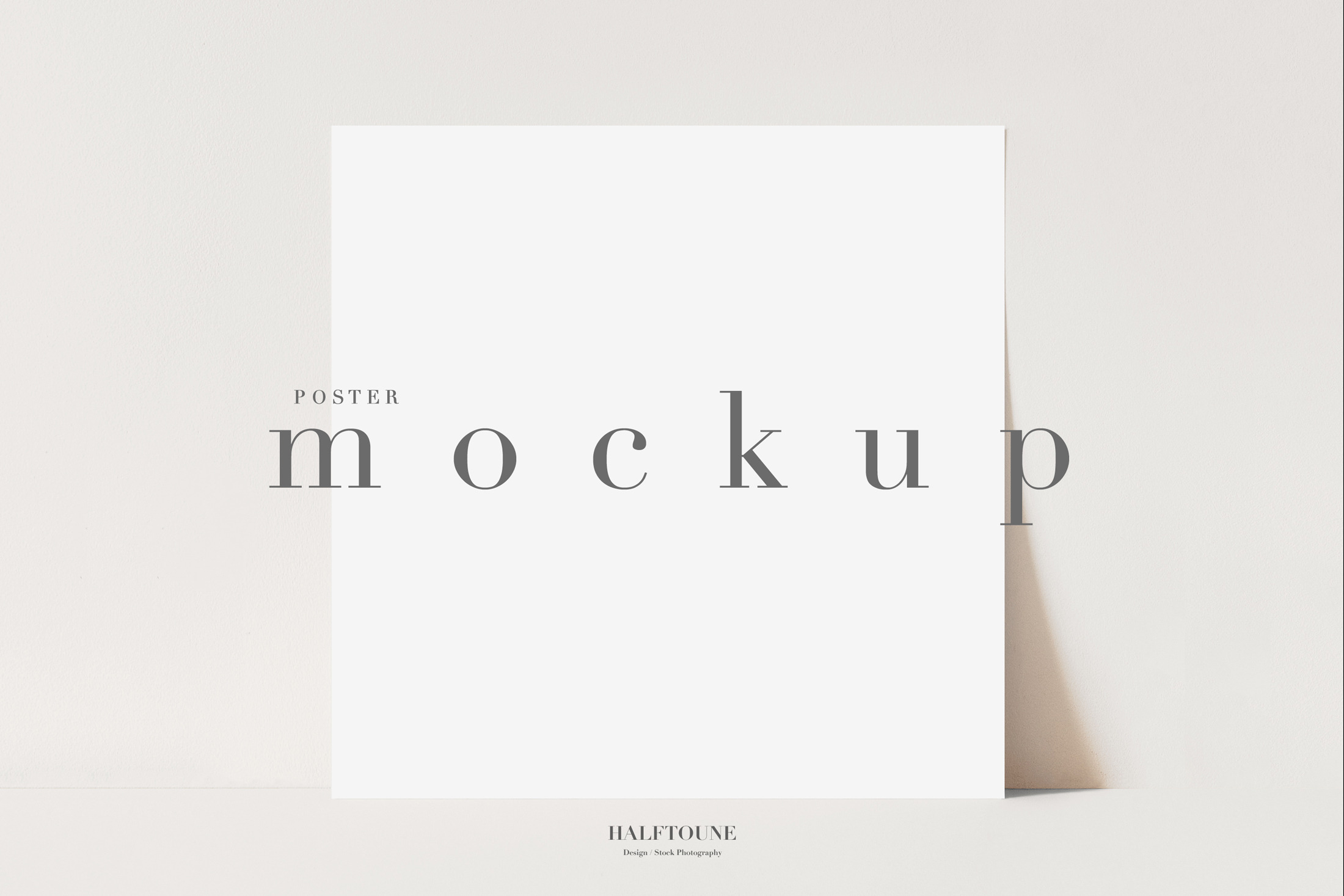 Clean Customizable Square Poster, a Mockup by HALFTOUNE