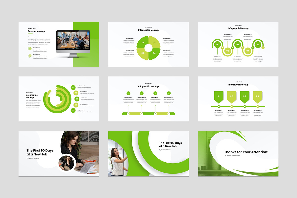 First 90 Days Plan PowerPoint, a Presentation Template by Graphue