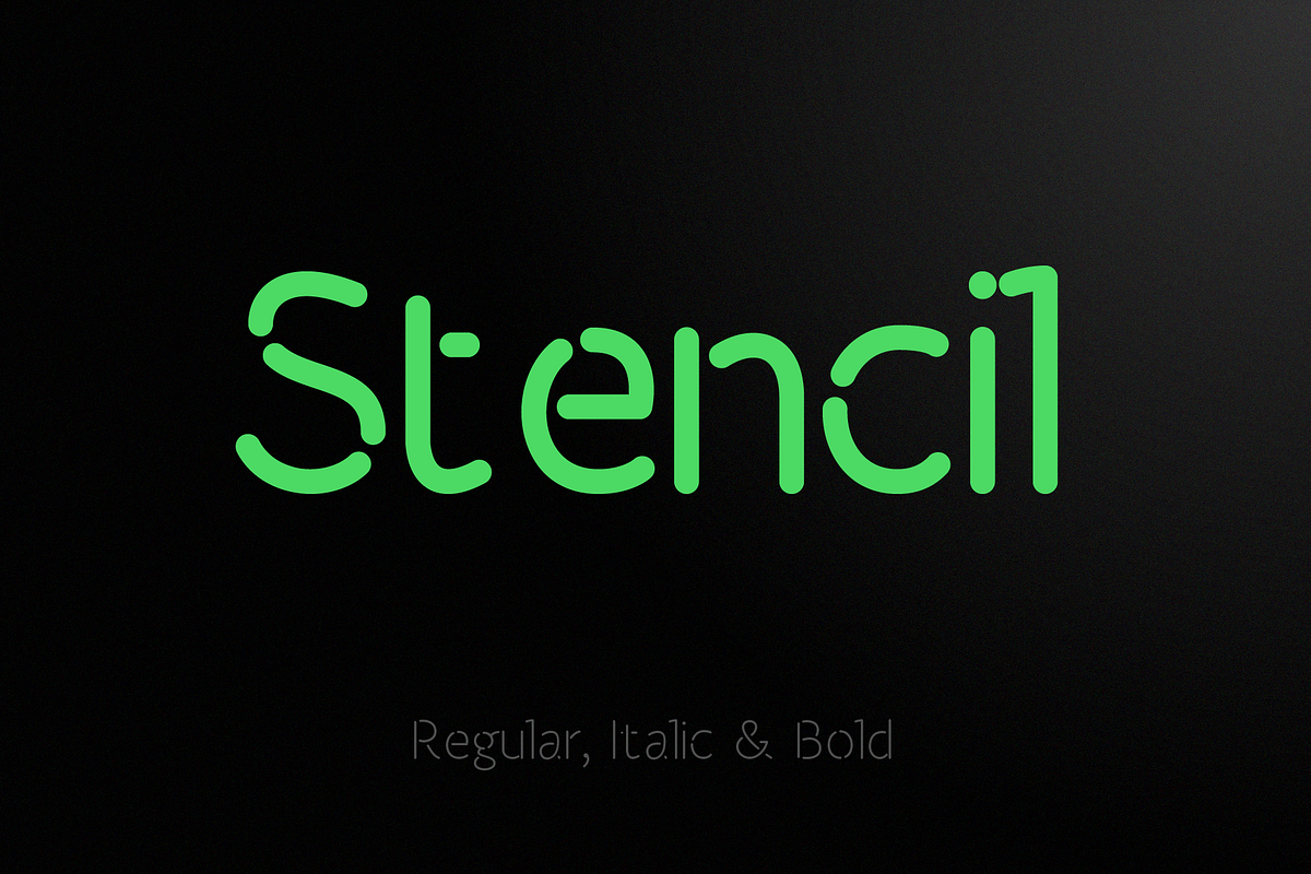 Stencil SS, a Sans Serif Font by Kaliberda's Goods