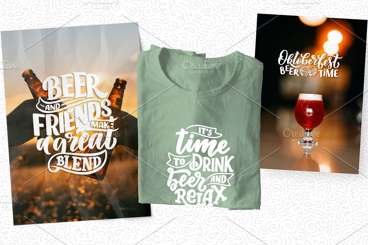 Beer Fest Lettering Quotes, a Decorative Illustration by Artlana