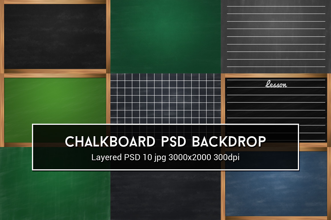 Chalkboard PSD Backdrop, a Texture Graphic by Krukowski Graphics