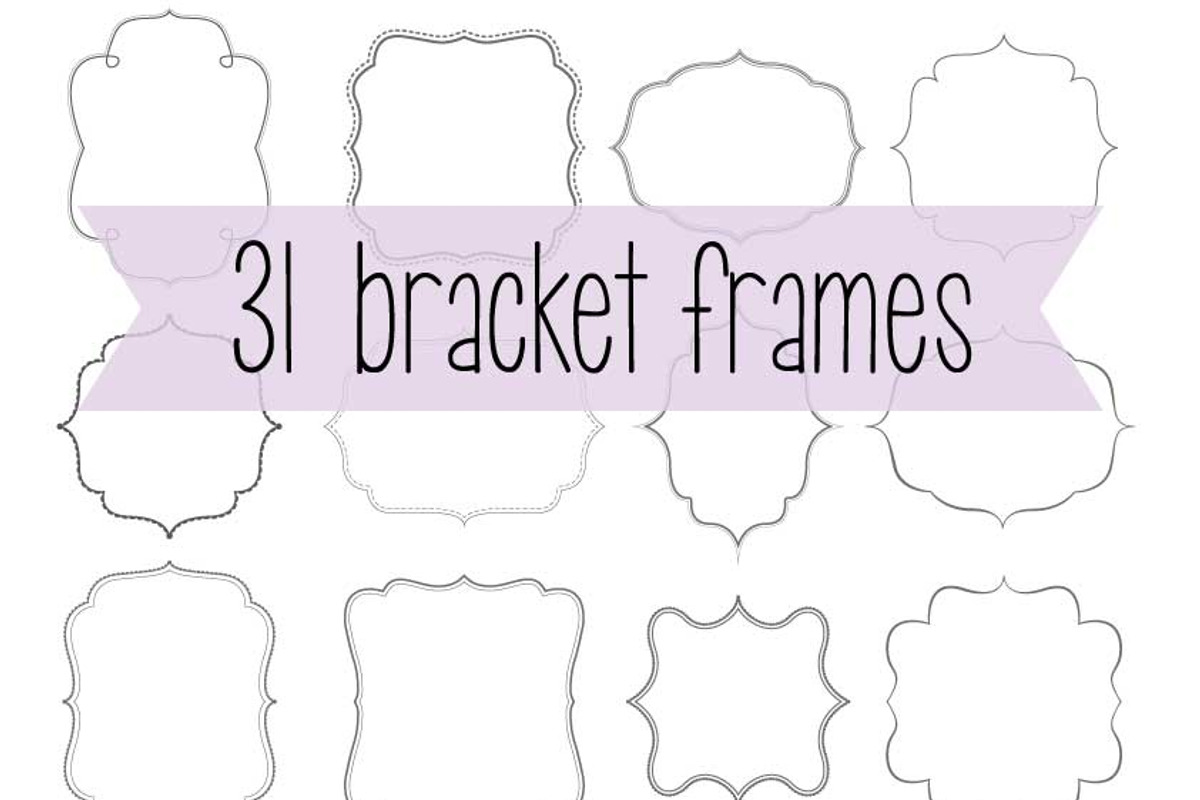 Bracket Frame Bundle // Vector, PNG, an Object Graphic by Pure Sweet Joy