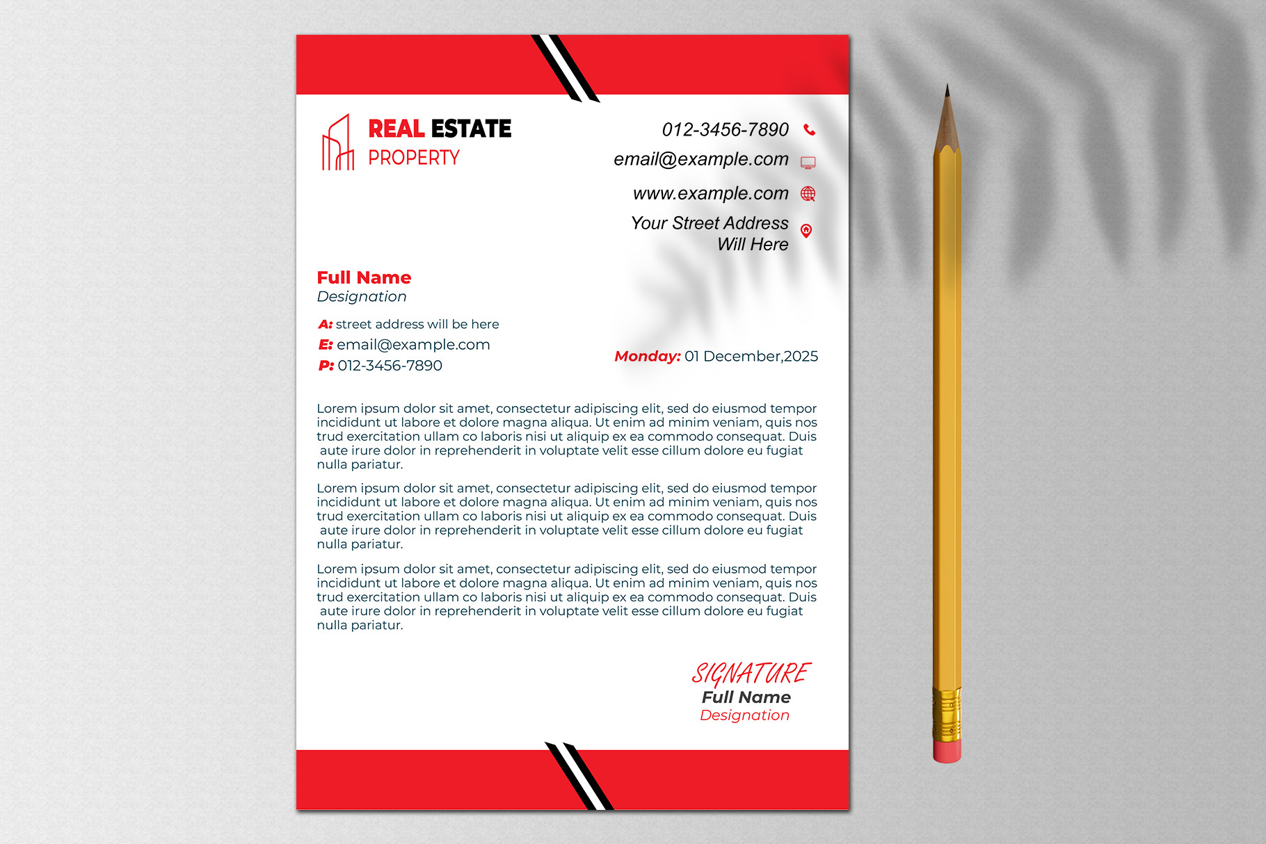 Premium Letterhead Layout Template