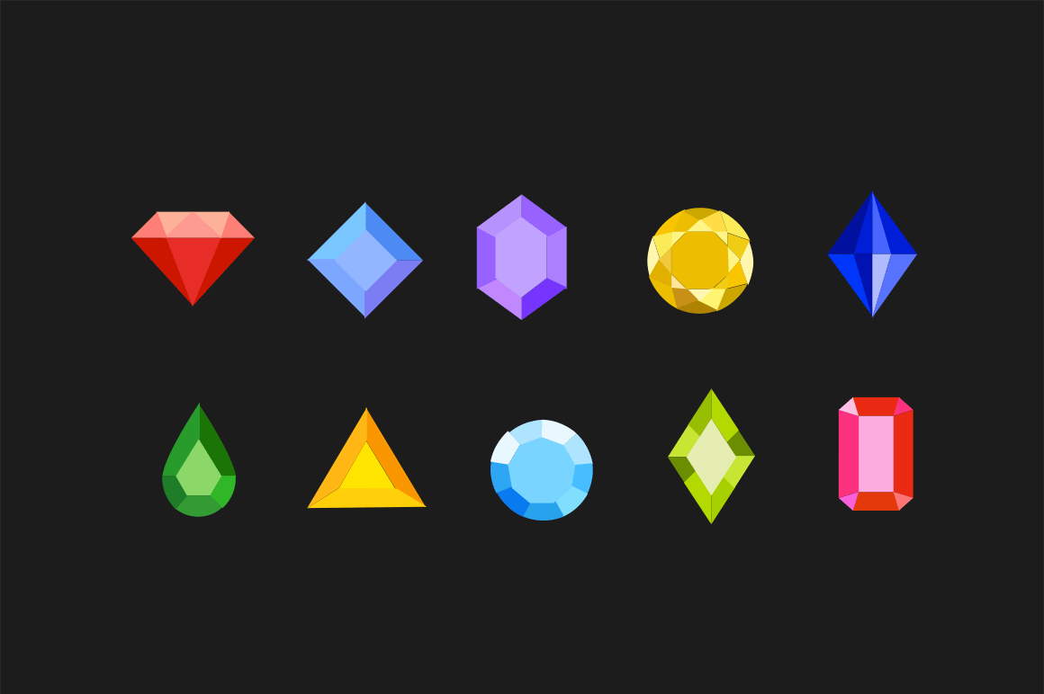 10 Gem and Jewel Icons, an Icon by Creative VIP