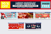 5 Christmas Timeline Bundle, a Templates & Theme by Psd Templates