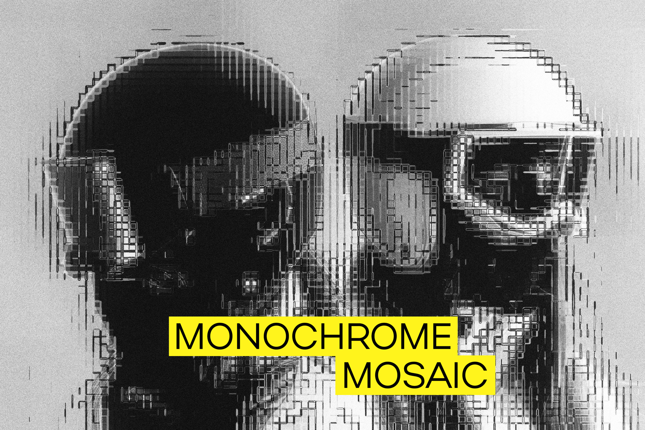 Monochrome Mosaic Photo Effect, a Layer Style Add-On by Design Squad