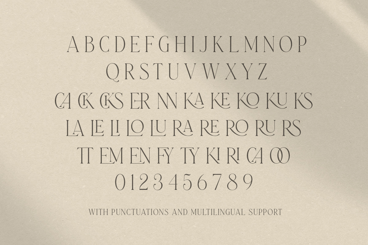 Laterlocks - All Caps Ligature Serif, a Serif Font by Letterhend Studio