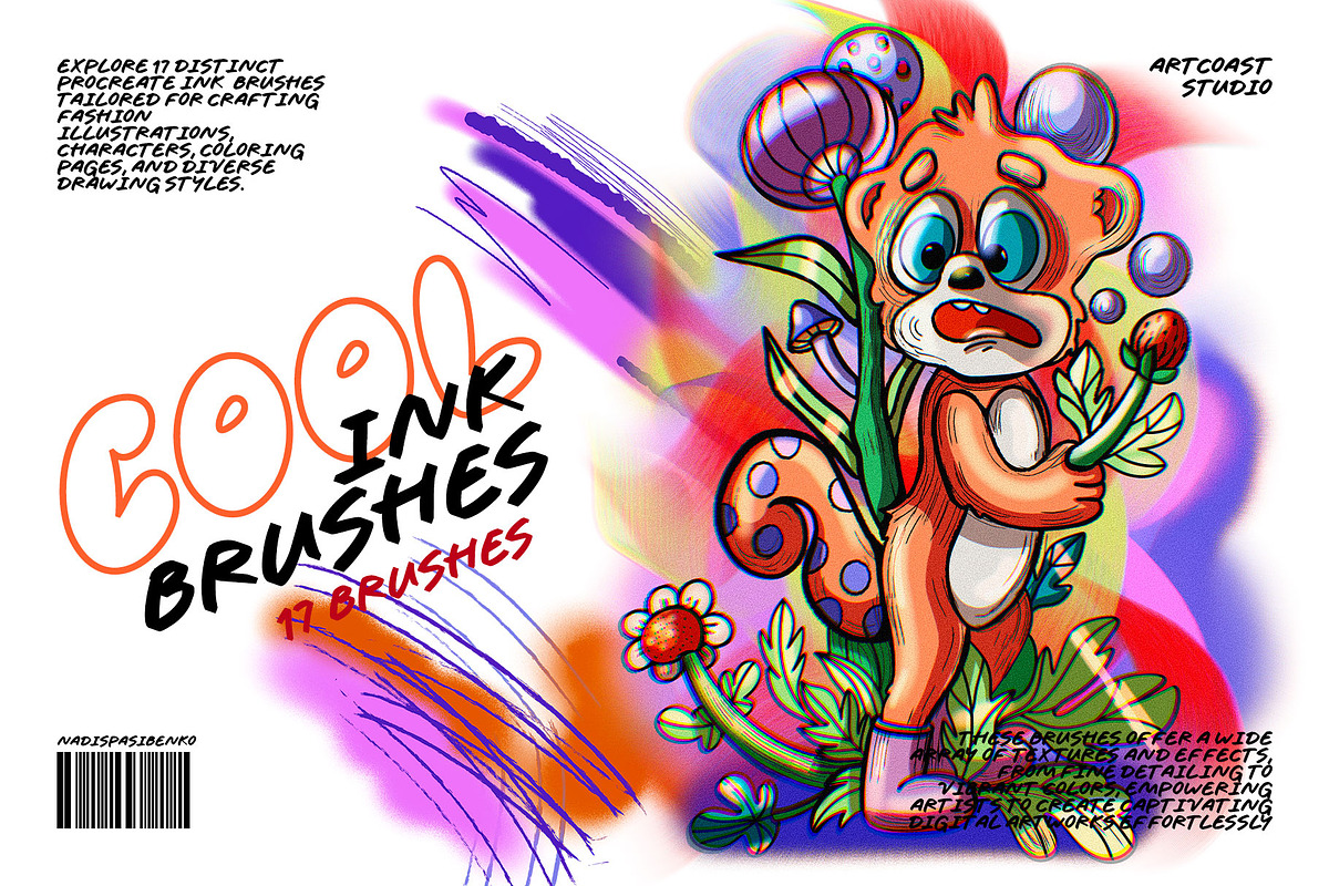 Procreate Cool Ink Brushes, a Brush Add-On by Spasibenko Art