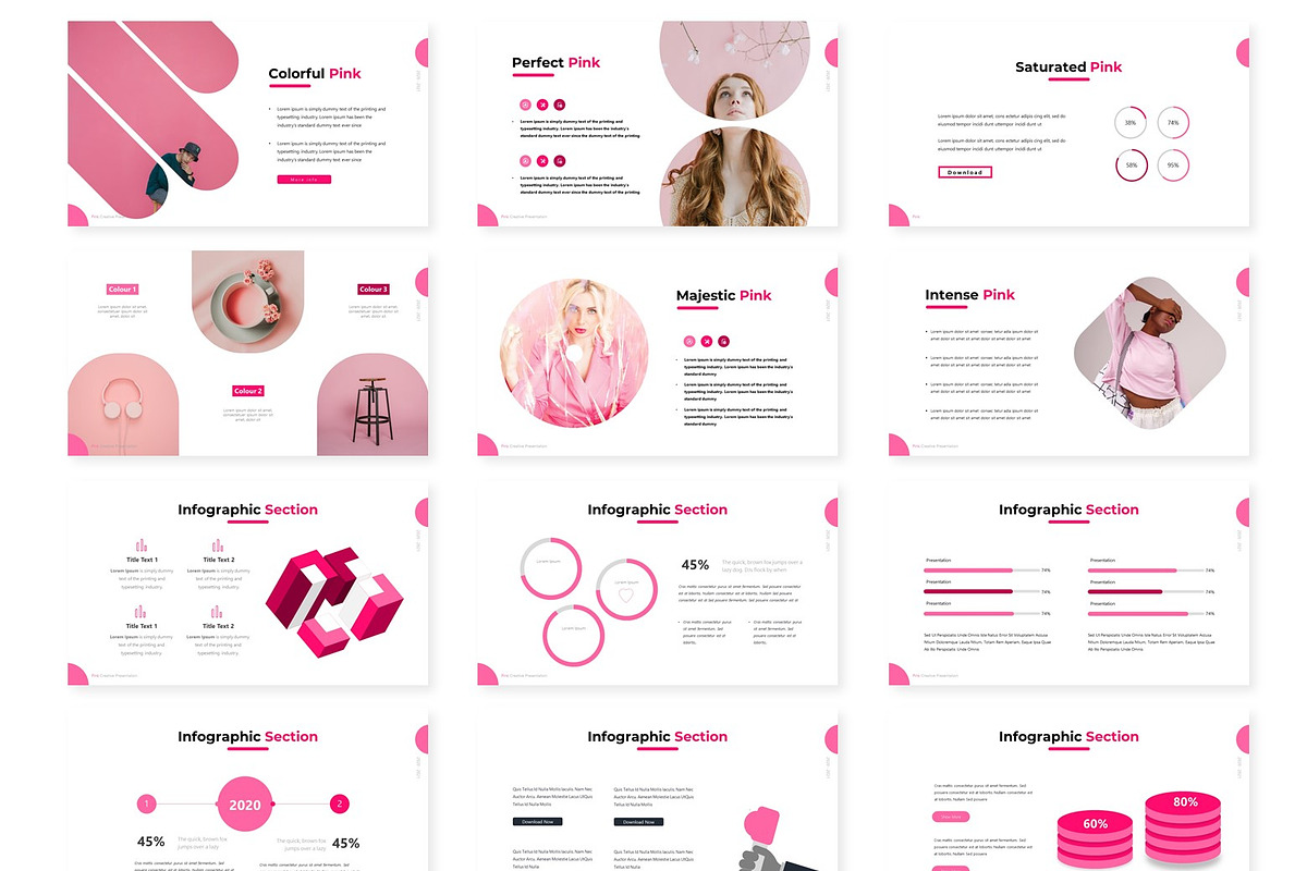Bright Pink - Presentation Template, a Presentation Template by AQR Studio