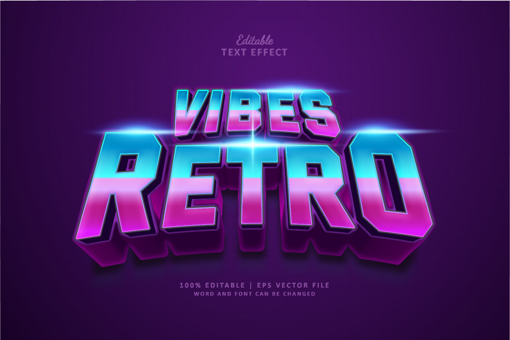 Text Effect Retro Vibes, a Layer Style Add-On by Navy Graphic