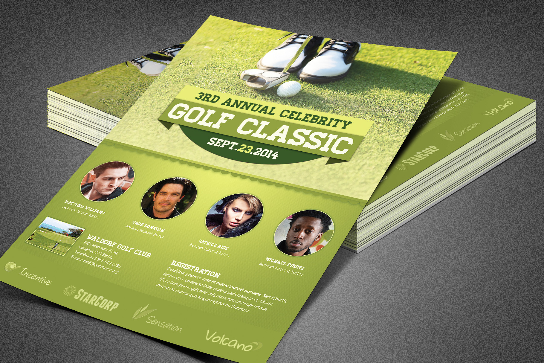 Celebrity Golf Classic Flyer, a Flyer Template by loswl
