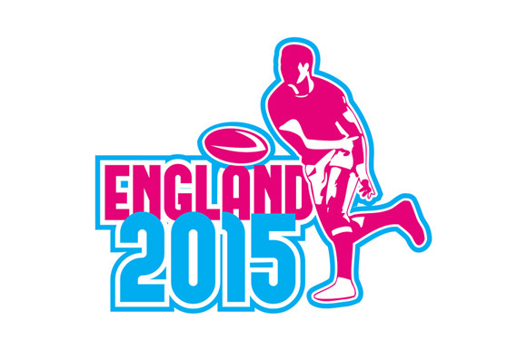 Rugby Player Passing Ball England 20, an Illustration by patrimonio ...
