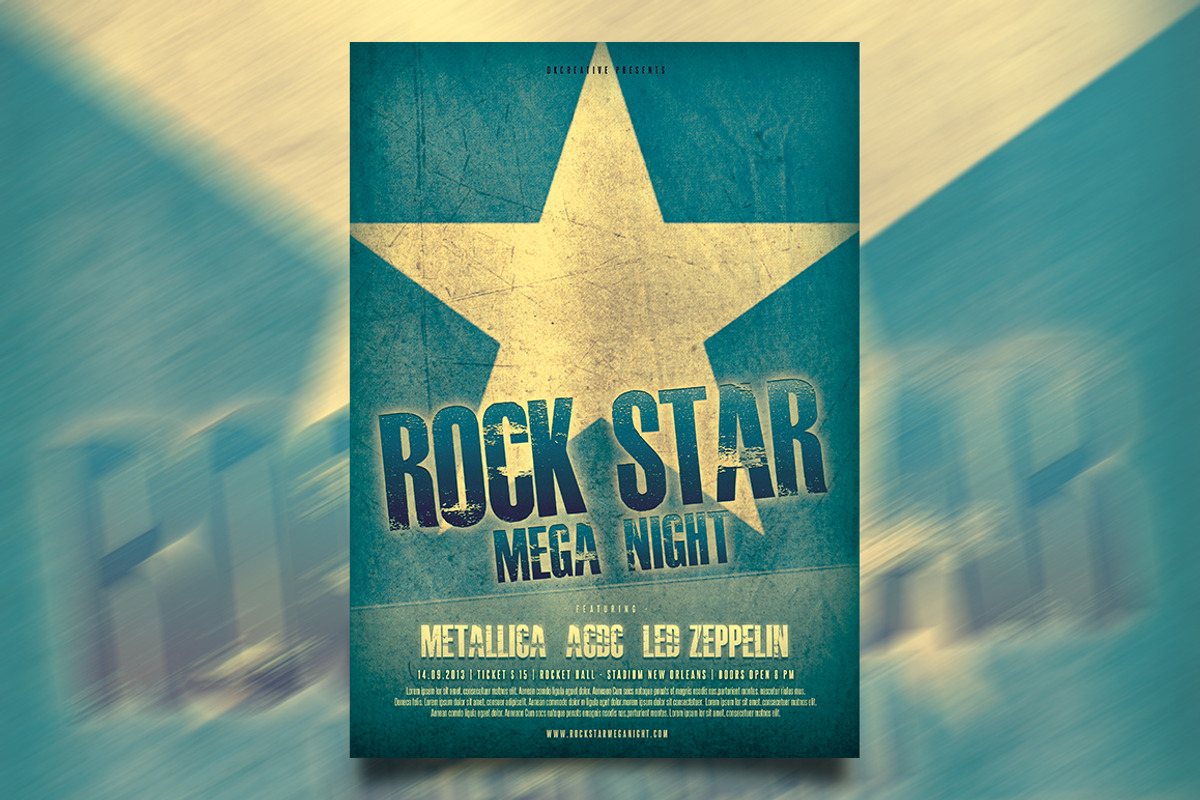 Rock Star Flyer / Poster, a Flyer Template by PixaSquare