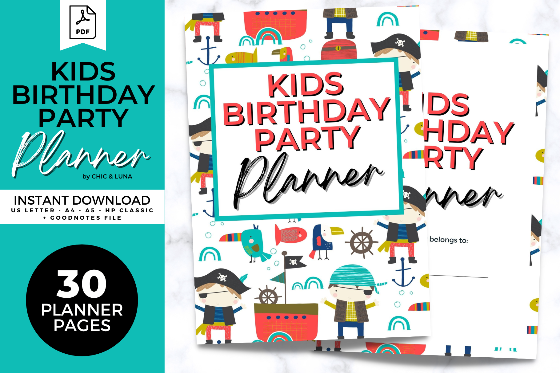 Birthday Party Planner - Printable | Creative Market