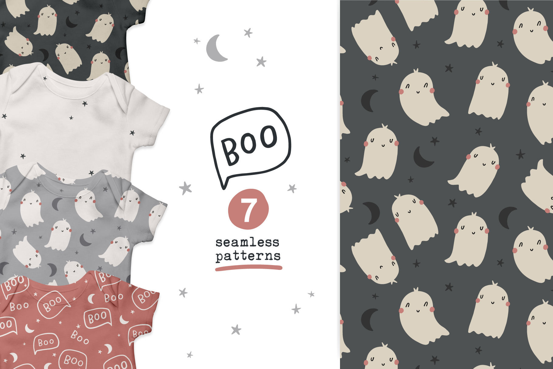 Boo, a Pattern Graphic by Olena Kuznietsova | Creative Market