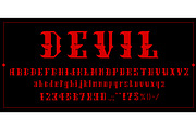 Devil font, demon typeface letters | Illustrations ~ Creative Market