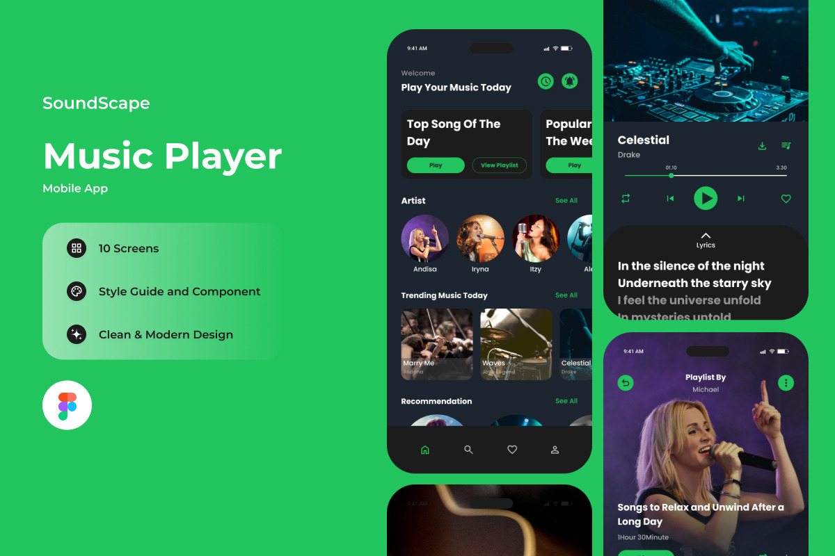 SoundScape - Music Player Mobile App, an App Template by twinstd