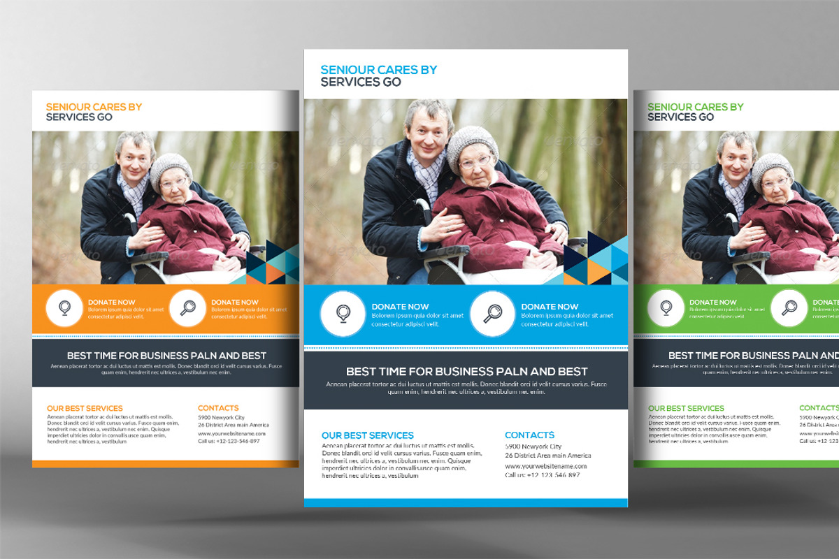 Senior Care Flyer Template, a Flyer Template by graphicforest