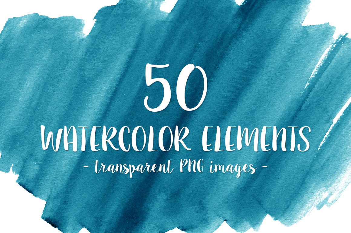 50 Blue Watercolor Shapes, a Background Graphic by DESIGN BY nube ...