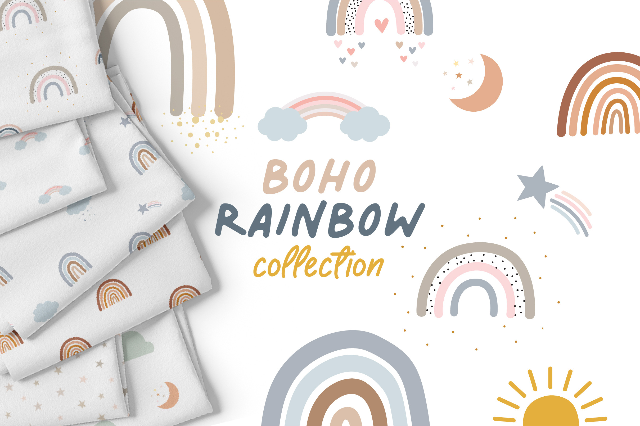 Boho Rainbow | Patterns + Elements, a Pattern Graphic by funderful ...