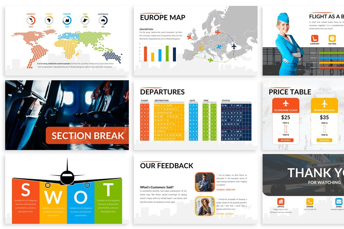 Airwaves - Airlines Google Slides, a Presentation Template by SlideFactory