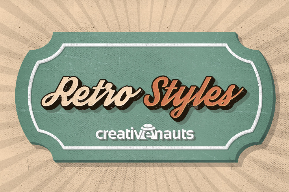 Retro Styles for Adobe Photoshop, a Layer Style Add-On by Creativenauts